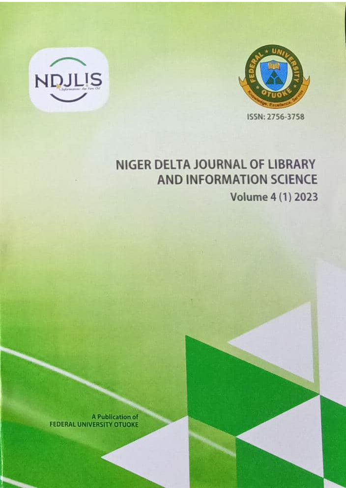 Vol. 4 No. 1 (2023): Niger Delta Journal of Library and Information ...