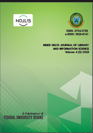 Vol. 4 No. 2 (2023): Niger Delta Journal of Library and Information ...